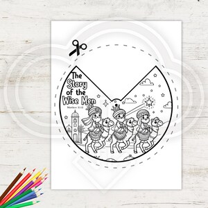 The Story of the Wise Men Coloring Wheel | Christian Craft for Kids ...