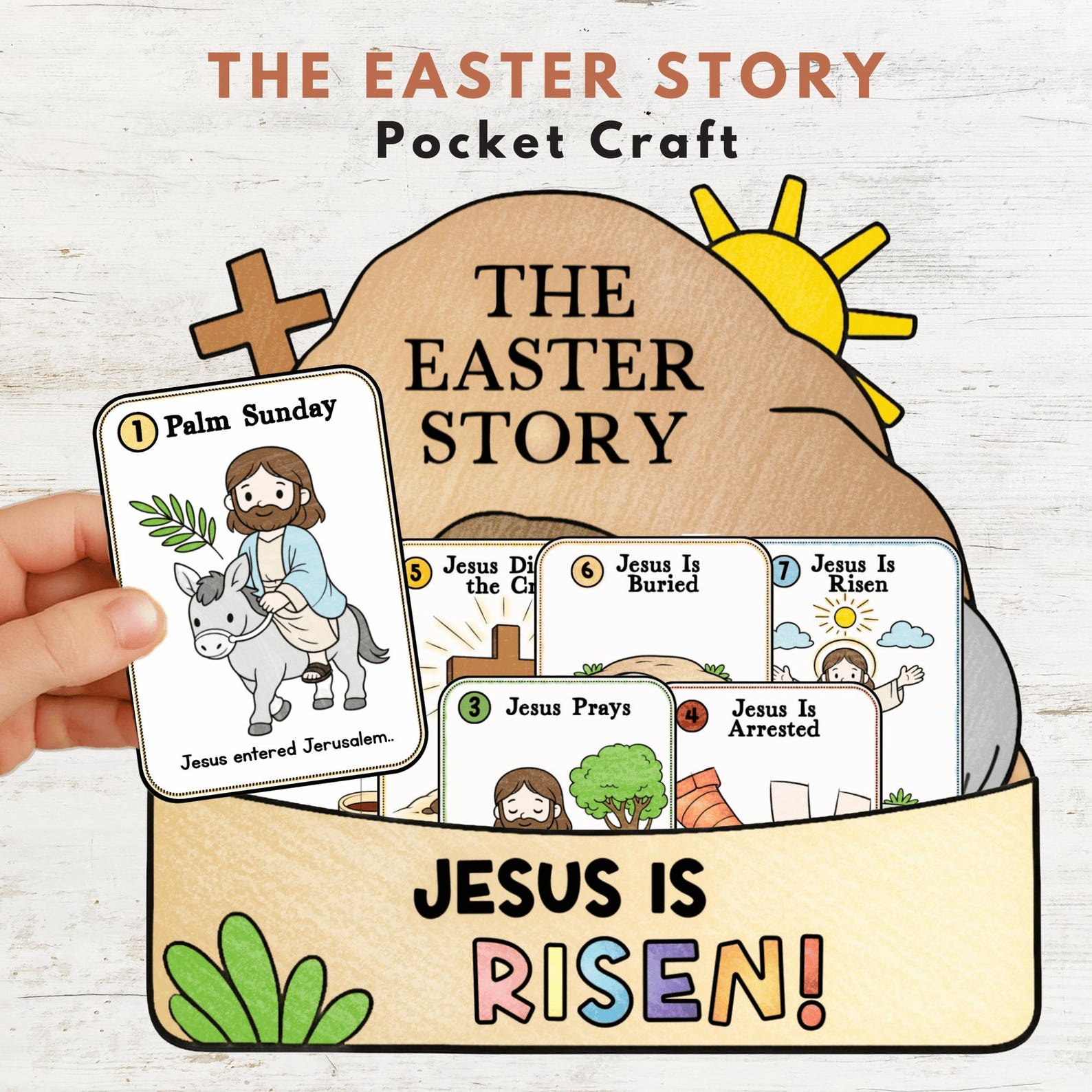 Easter Story Pocket Craft for Kids | Printable Resurrection Activity ...