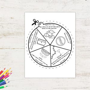 Biblical Truth Coloring Wheel | Bible Story Wheel | Printable Bible ...