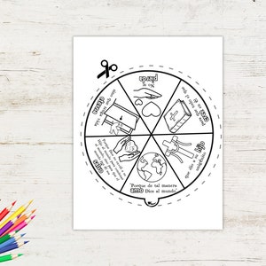 The Good News John 3:16 Coloring Wheel IN SPANISH, Jesus Coloring Wheel ...