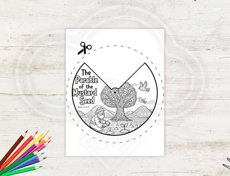 The Parable of the Mustard Seed Coloring Wheel, Coloring Wheel ...