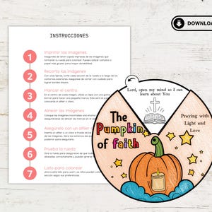 The Pumpkin of Faith Coloring Wheel, Pumpkin Prayer for Halloween ...