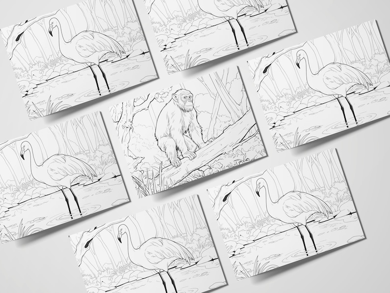 Printable Kids Coloring Pages | Animal Landscapes | Home Coloring ...