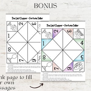 The Last Supper | Holy Week | Easter Story | Paper Fortune Teller ...