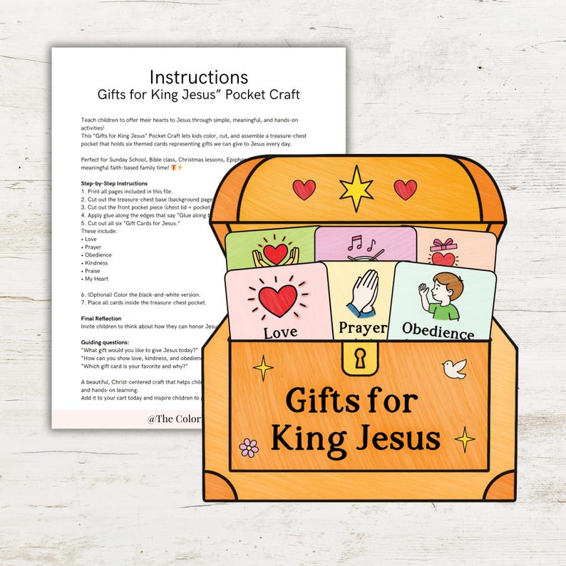 Gifts for King Jesus Pocket Craft | Christmas Bible Activity for Kids ...