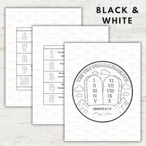 Ten Commandments Folding Surprise Bible Craft, Bible Lesson for ...