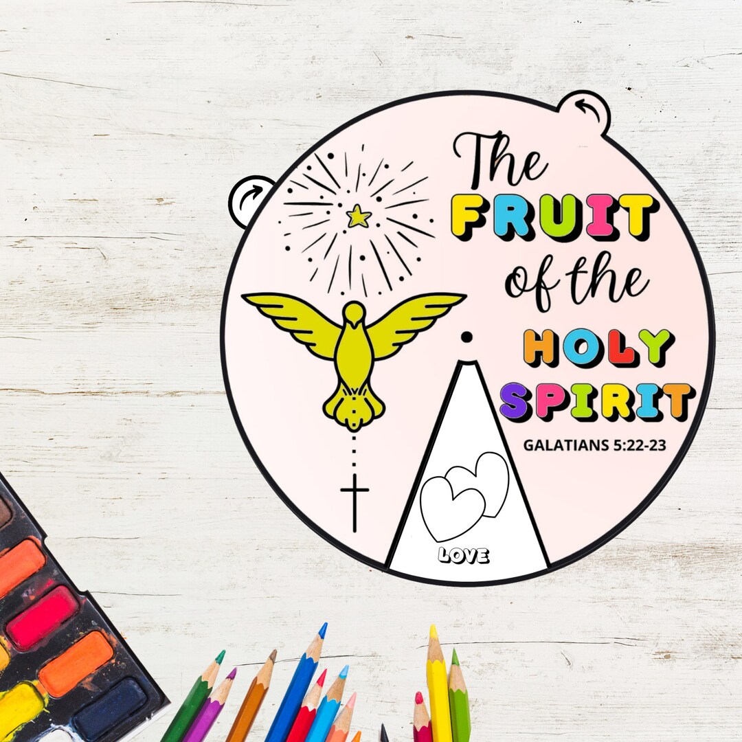 Fruit of the Spirit Coloring Wheel Coloring Wheel Printable Bible ...
