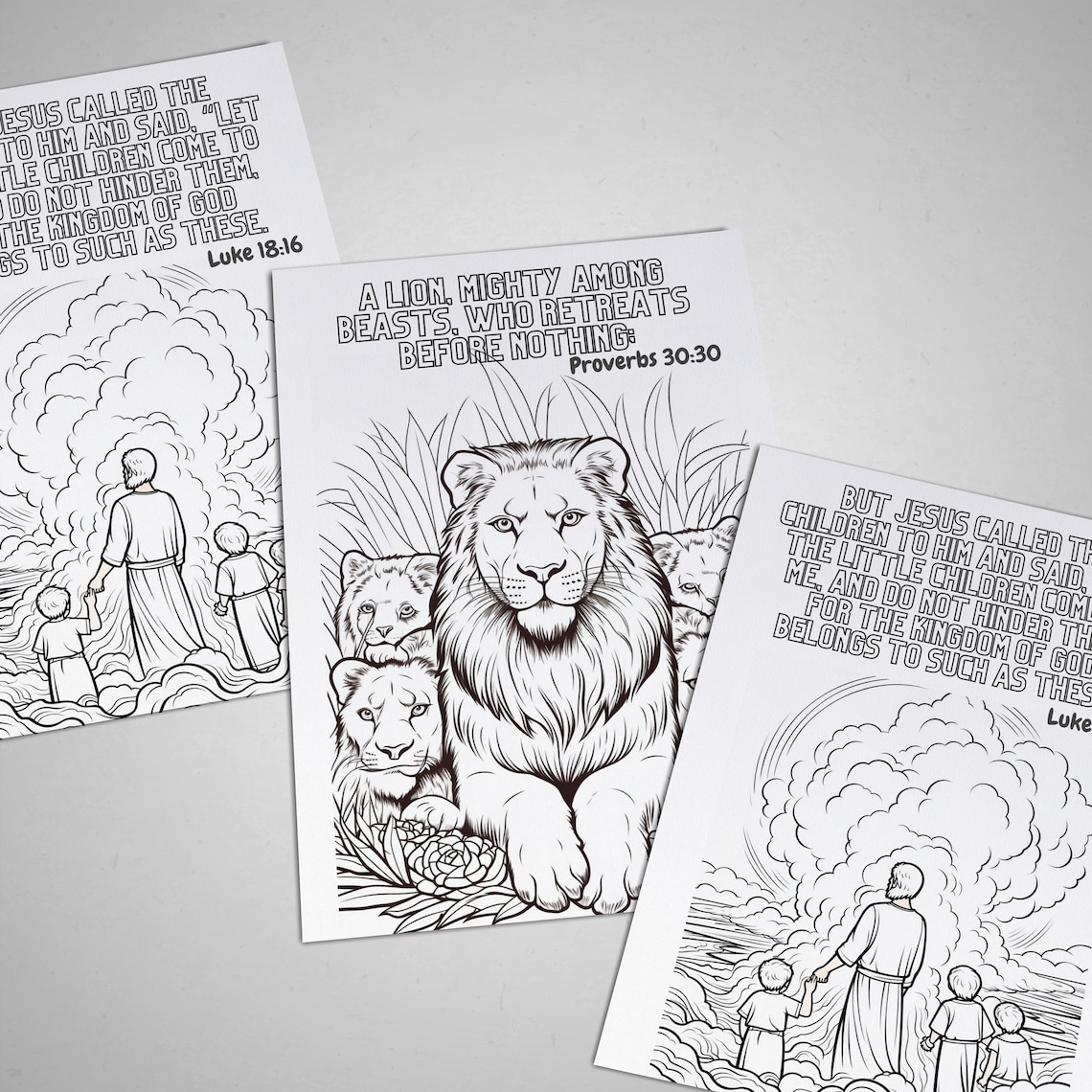 Libro para colorear de la Biblia de 75 versículos, páginas para ...