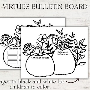 Virtues Bulletin Board | Pumpkin Craft | Sunday School Lesson | Kids ...