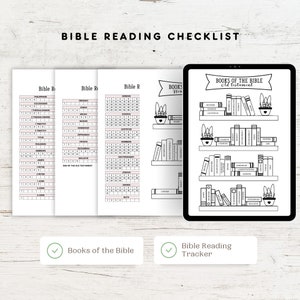 Bible Reading Checklist | Books of the Bible Bookshelf | Bible Reading ...