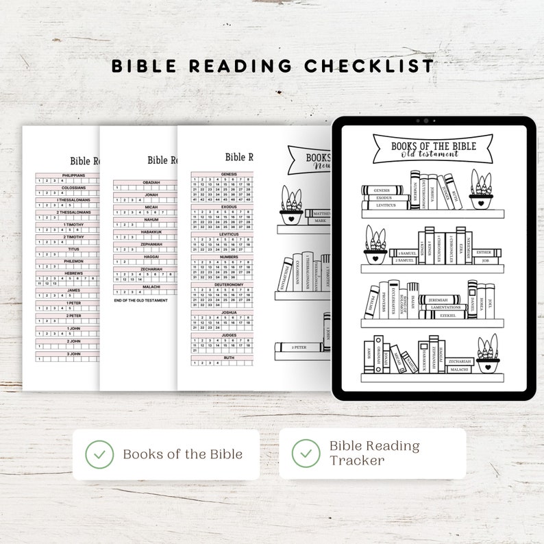 Bible Reading Checklist Books of the Bible Bookshelf Bible Reading ...