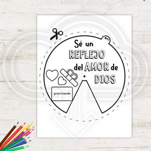 God is Love Coloring Wheel IN SPANISH, God Coloring Wheel, Printable ...