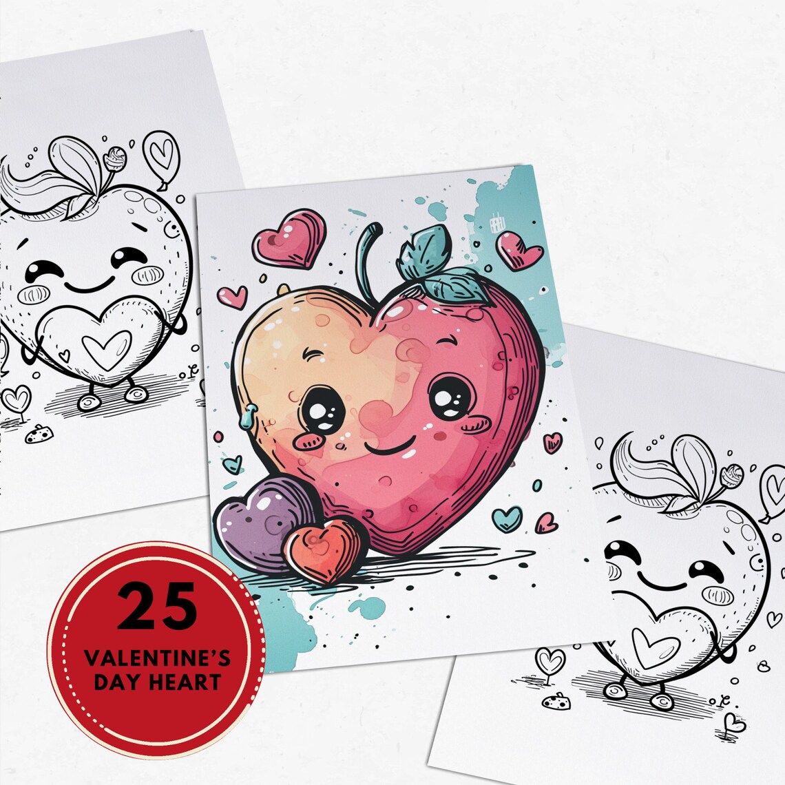 Valentines Day Heart Coloring Page Hearts Heart Coloring Page Color ...