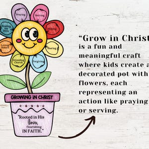 Growing in Christ Craft Activity for Kids, Bible Printable Activity ...