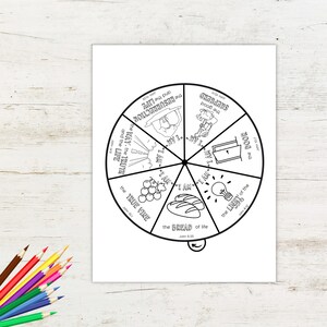 I Am Statements of Jesus Coloring Wheel | Printable Bible Activity ...
