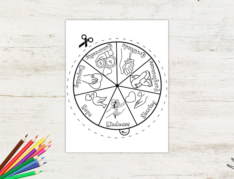 God is Love Coloring Wheel, God Coloring Wheel, Printable Bible ...