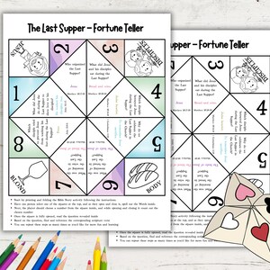 The Last Supper | Holy Week | Easter Story | Paper Fortune Teller ...