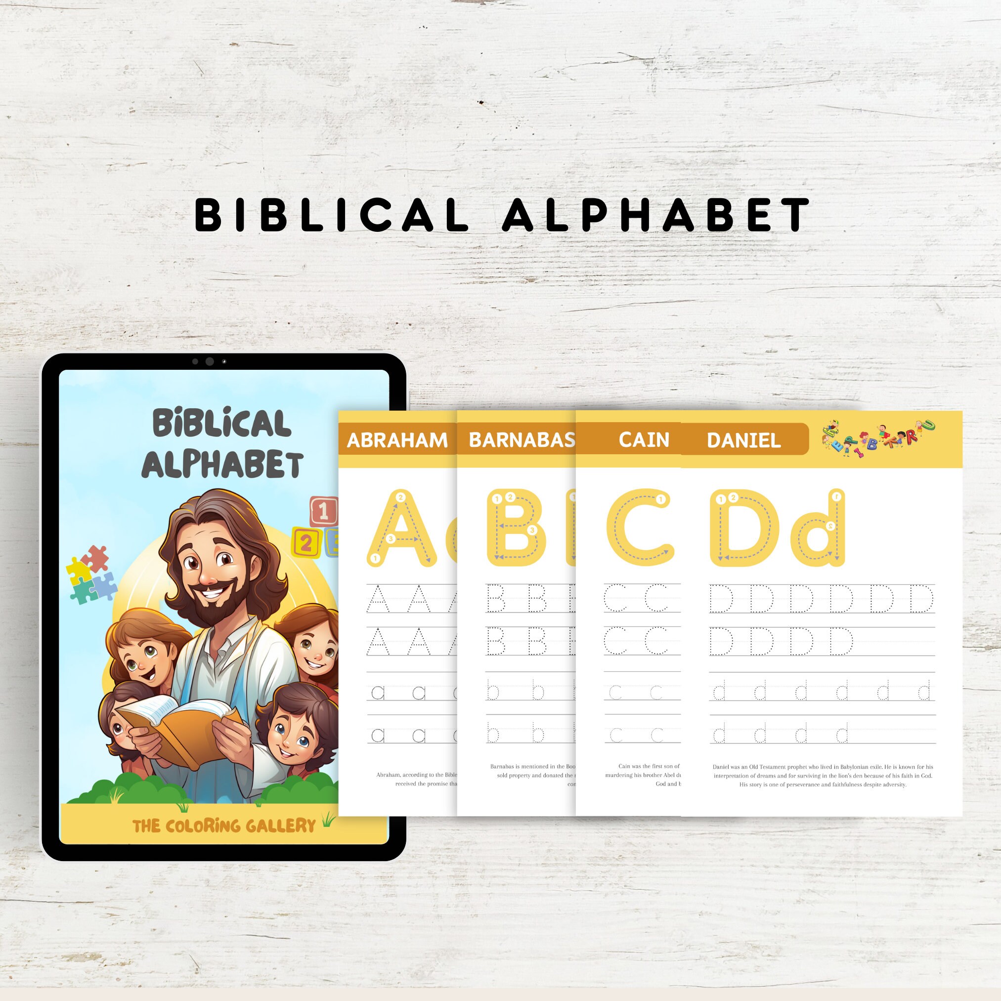 Biblical Alphabet Practice Bible Alphabet Characters - Etsy