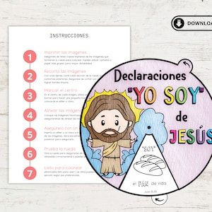 I Am Statements of Jesus Coloring Wheel IN SPANISH| Printable Bible ...