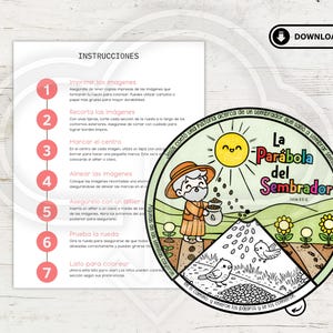 The Parable of the Sower Coloring Wheel IN SPANISH, Coloring Wheel ...