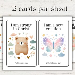 100 Educational Biblical Affirmation Cards for Kids, Christian ...