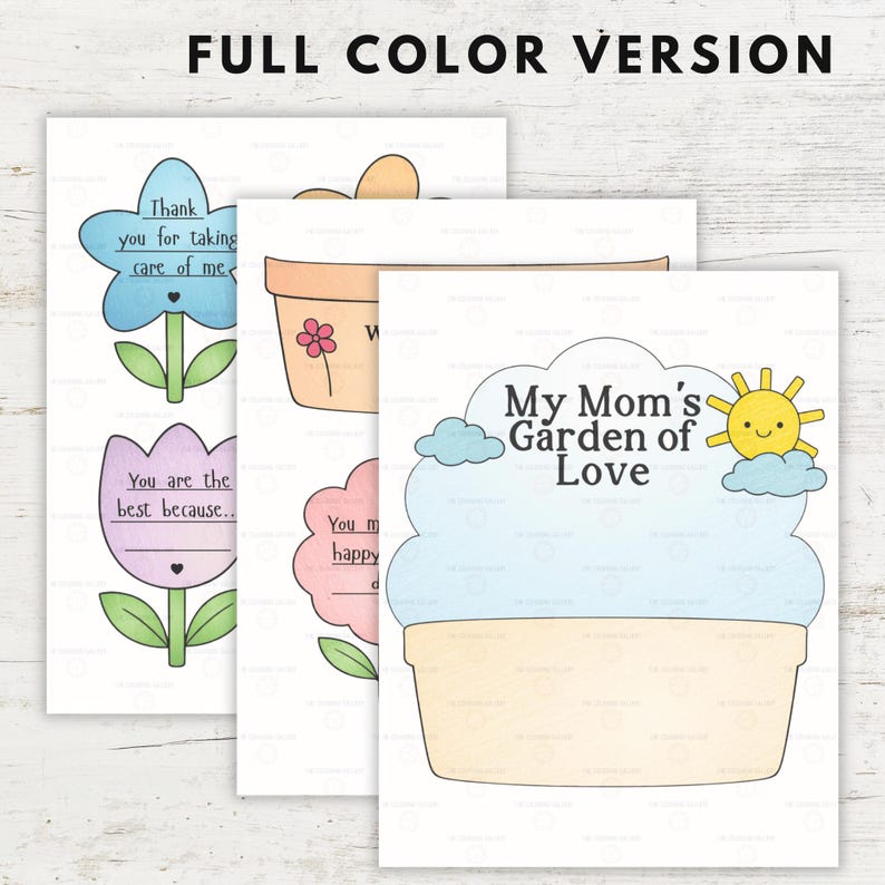 Mother’s Day Flower Craft for Kids | Printable Gift for Mom | Pocket ...