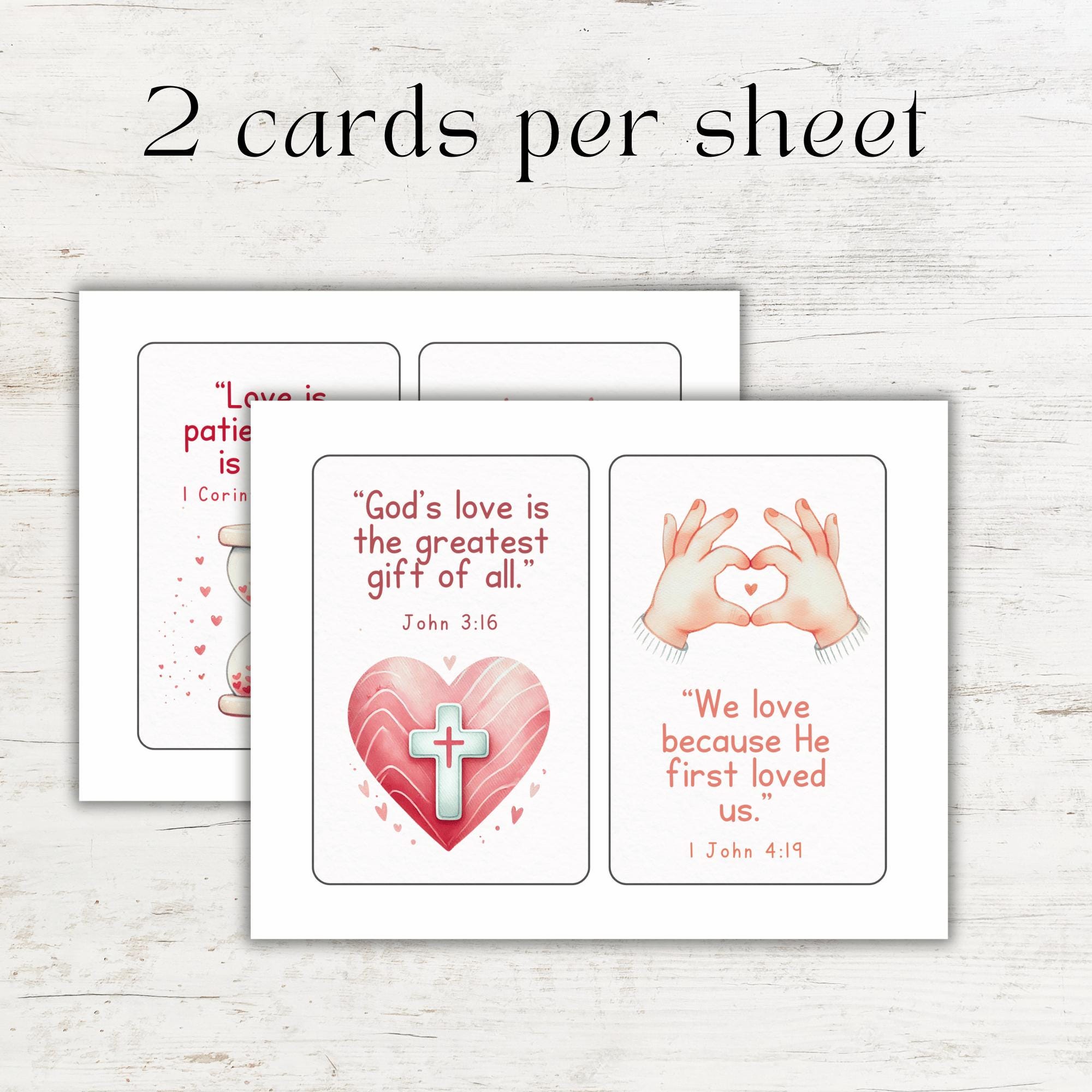 Valentine’s Day Bible Verse Cards, Christian Valentine Cards, Bible ...