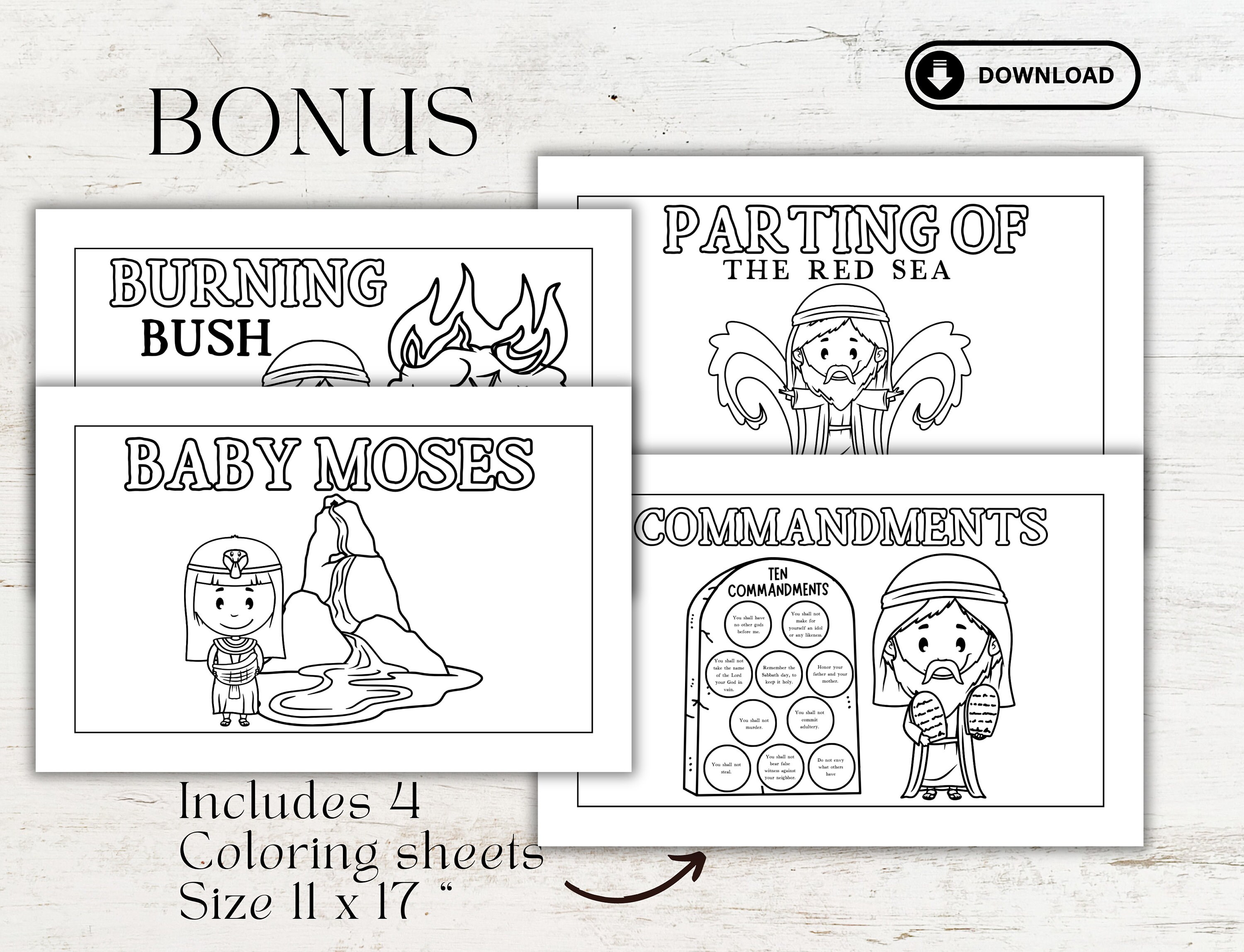 The Journey of Moses Placemat, Fun Bible Crafts and Activities for Kids ...