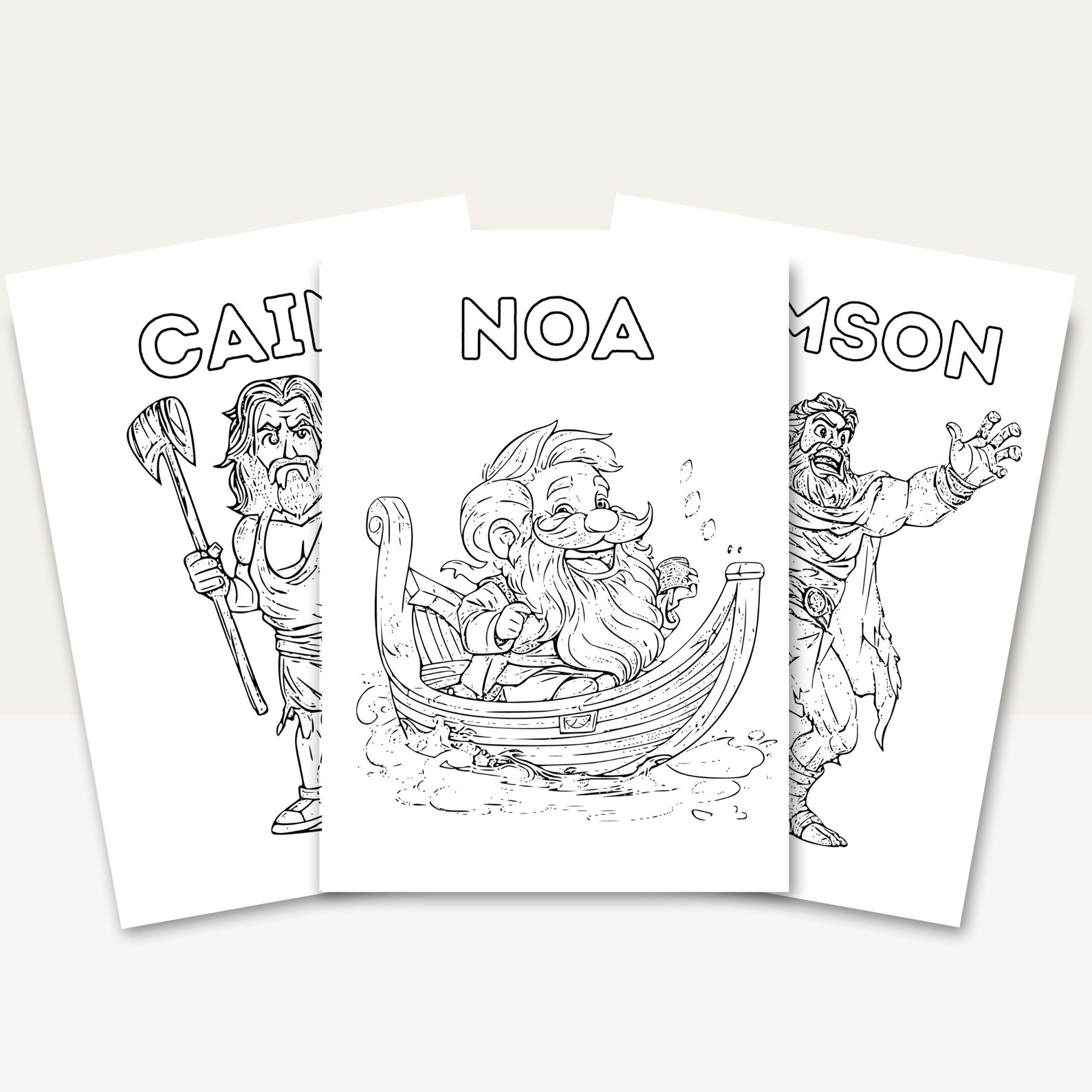 54 Biblical Heroes Coloring Pages | Bible Coloring Book | Christian ...