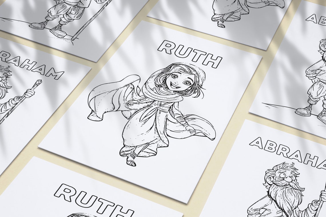 54 Biblical Heroes Coloring Pages Bible Coloring Book Christian ...