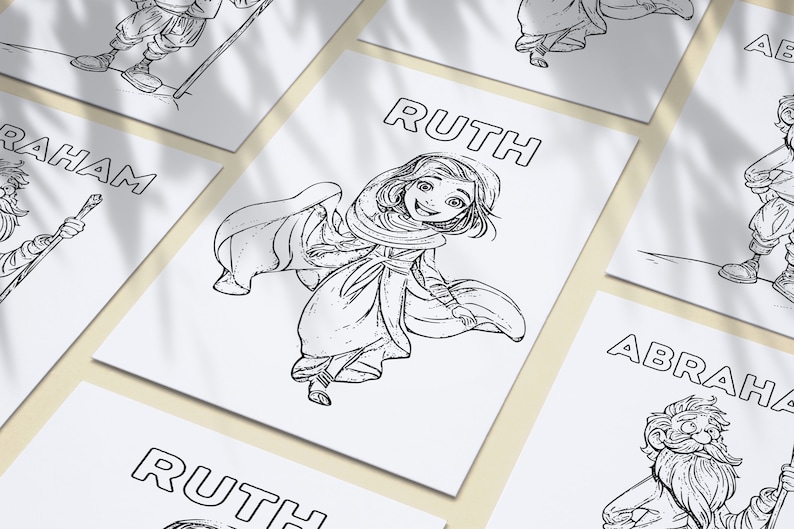 54 Biblical Heroes Coloring Pages Bible Coloring Book Christian ...