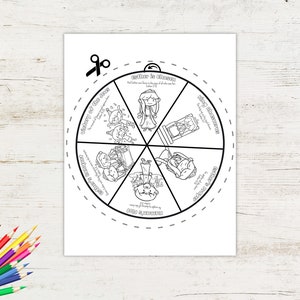 Queen Esther Coloring Wheel, Queen Esther Story Coloring Wheel ...
