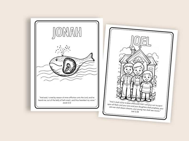 Old Testament Books Bible Text Coloring Pages in ENGLISH Sunday School ...