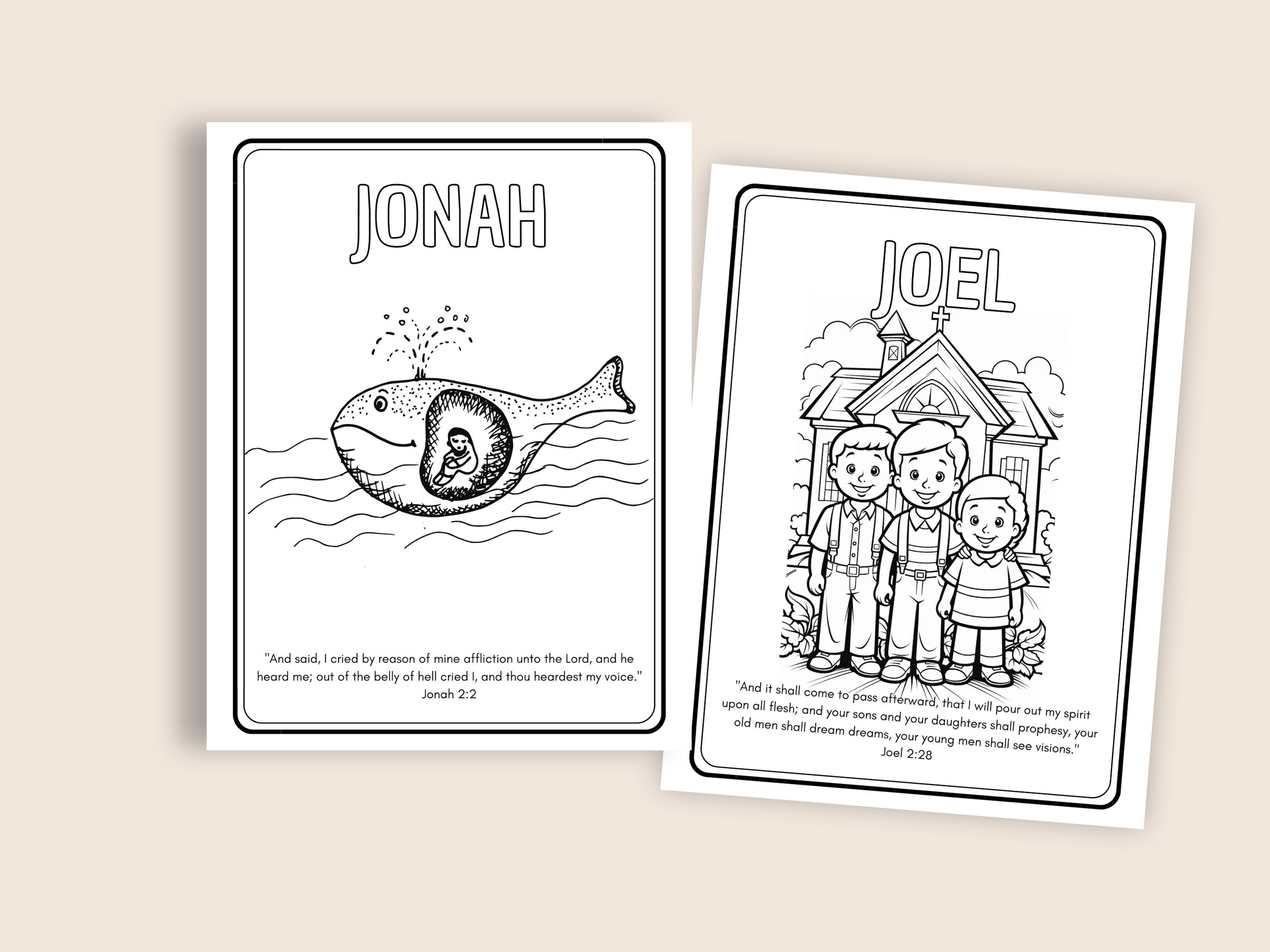 Old Testament Books Bible Text Coloring Pages in ENGLISH Sunday School ...