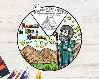 God's Promise to Abraham Coloring Wheel | Bible Story Activity for Kids ...