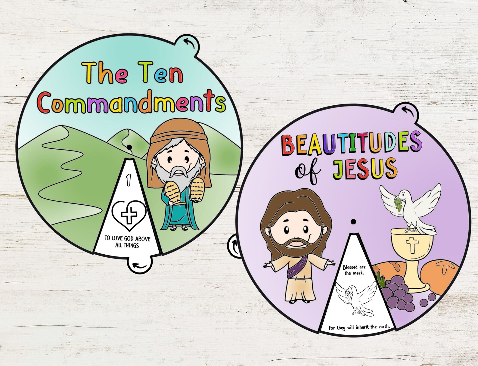 Coloring Wheel Bundle, Sunday School, Biblical Story, Coloring Wheel ...