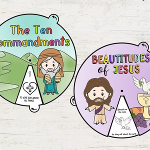 Coloring Wheel Bundle, Sunday School, Biblical Story, Coloring Wheel ...