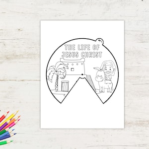 The Life of Jesus Christ Coloring Wheel | Bible Story Wheel | Printable ...