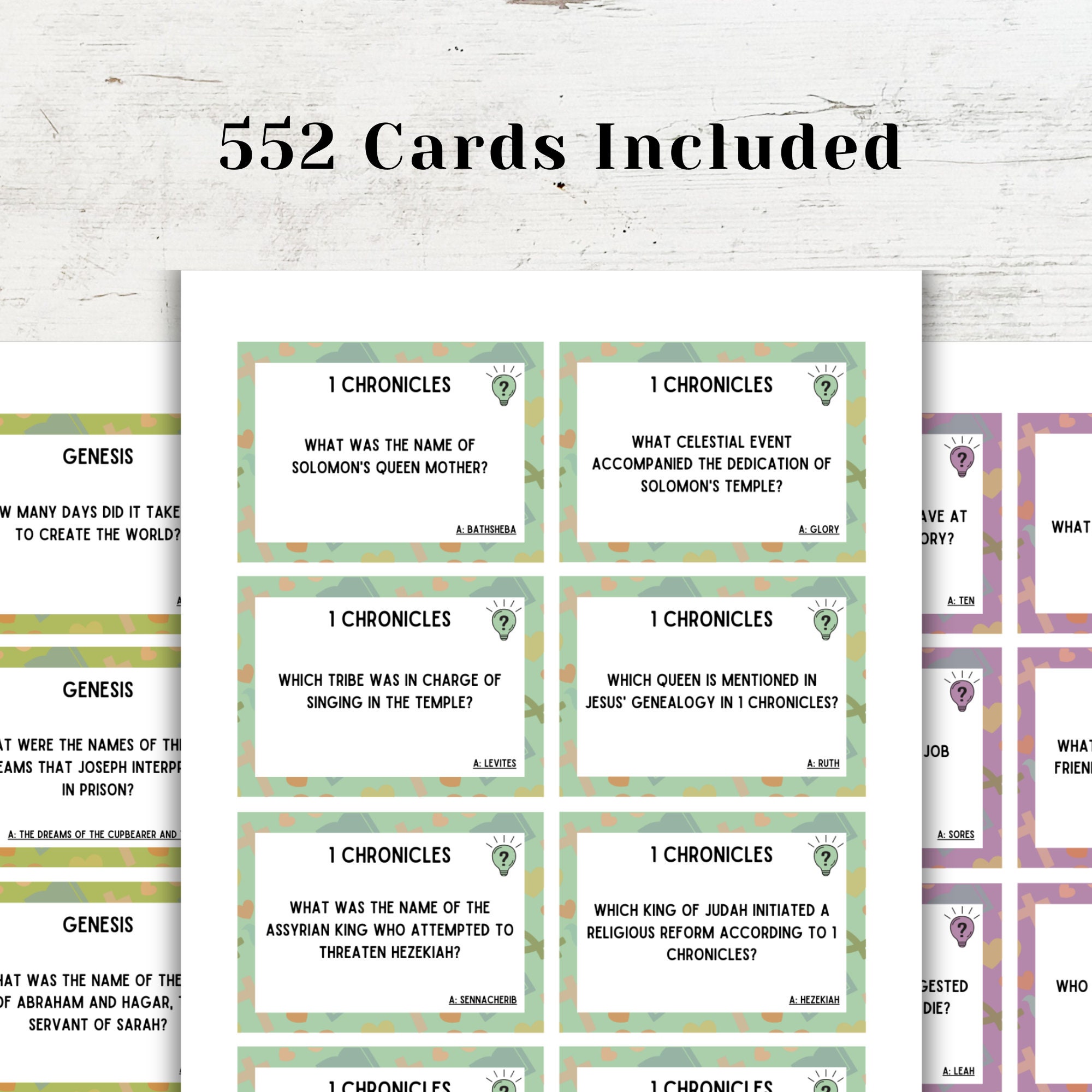 552 Bible Trivia Cards | Bible Trivia Questions | Bible Trivia ...
