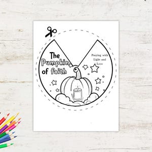 The Pumpkin of Faith Coloring Wheel, Pumpkin Prayer for Halloween ...