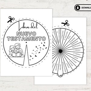 Old & New Testament Coloring Wheel IN SPANISH | Books of the Bible ...