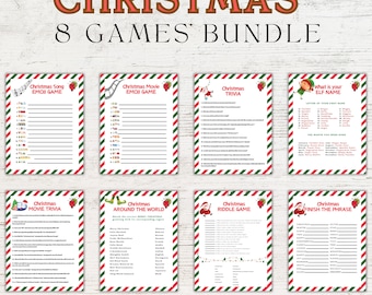 Printable Christmas Game Bundle Christmas Party Games Christmas Games ...