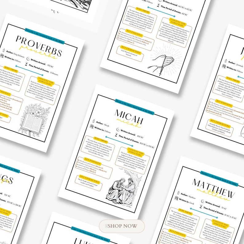 Printable Bible Study Guides | Lesson for Each Book of the Bible ...