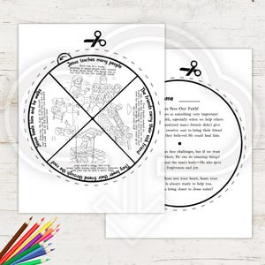 Jesus Heals a Paralyzed Man - Coloring Wheel | Bible Story Activity for ...