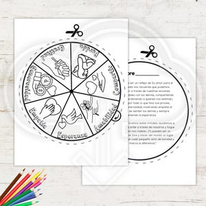 God is Love Coloring Wheel IN SPANISH, God Coloring Wheel, Printable ...