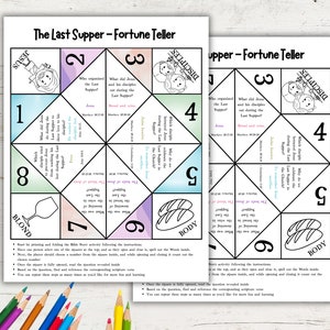 The Last Supper | Holy Week | Easter Story | Paper Fortune Teller ...