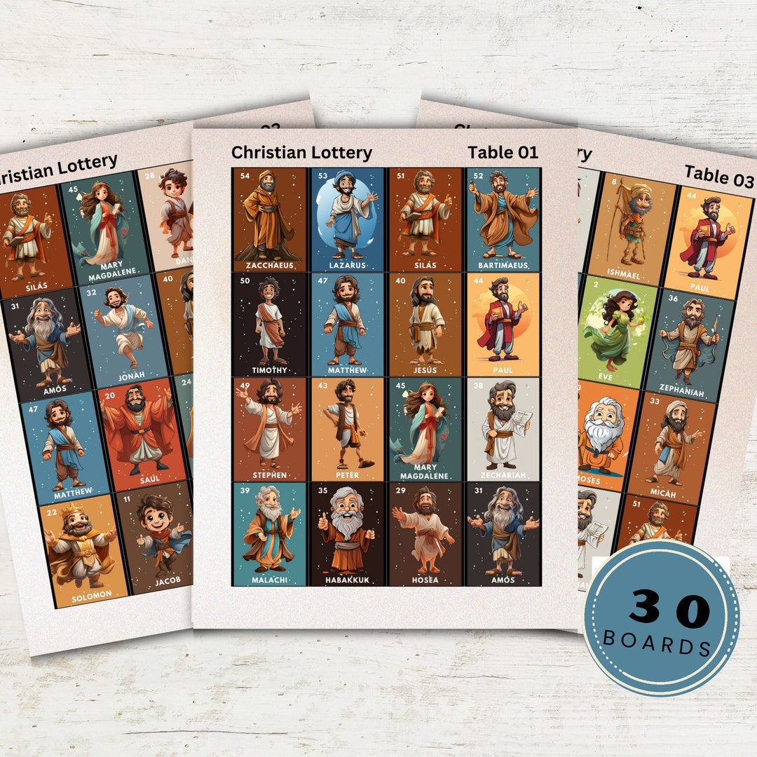 Christian Bible Lottery Game | Bingo Bible | Bible Edition Game | Bible ...
