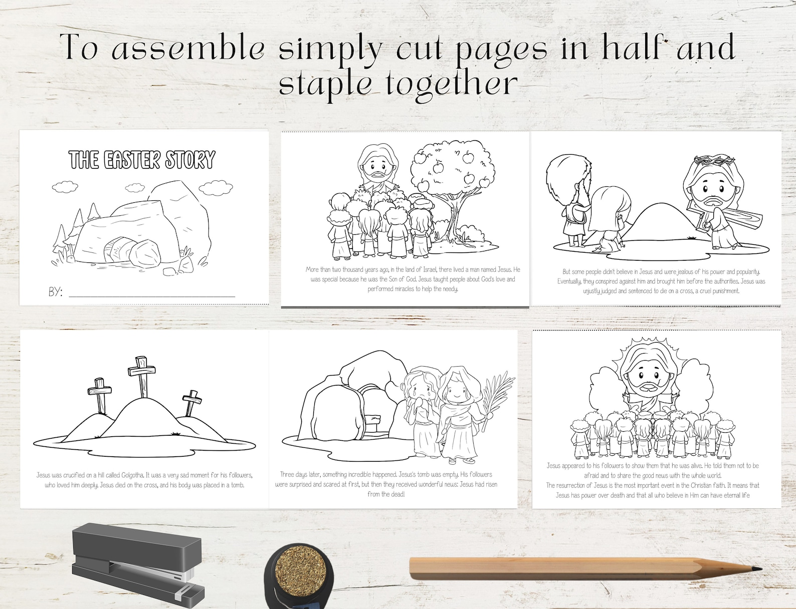 Easter Story Printable for Kids, Printable Mini Book, Kids Crafts ...