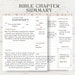 Printable Bible Chapter Summary Template: Organize Your Bible Study ...