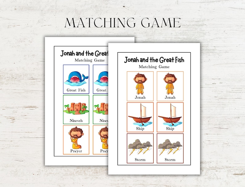 Jonah and the Great Fish Activities Pages, Jonah Story for Kid, Sunday ...